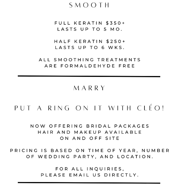 SERVICES | Cleo Salon